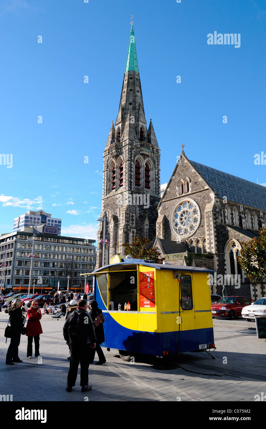 chip van takeaway food stall cathedral square christchurch New Zealand ...