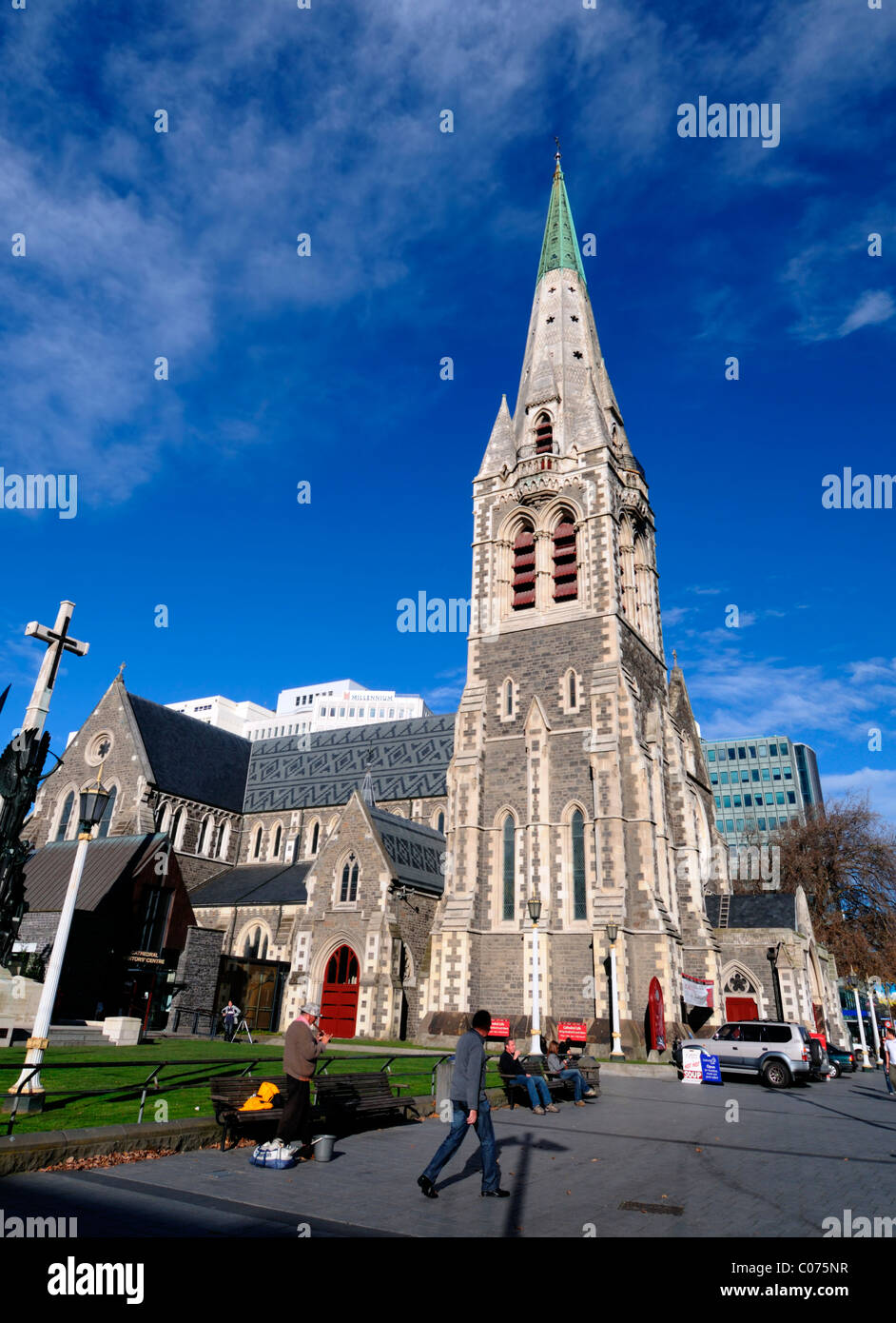 christchurch cathedral church steeple cathedral square New Zealand ...