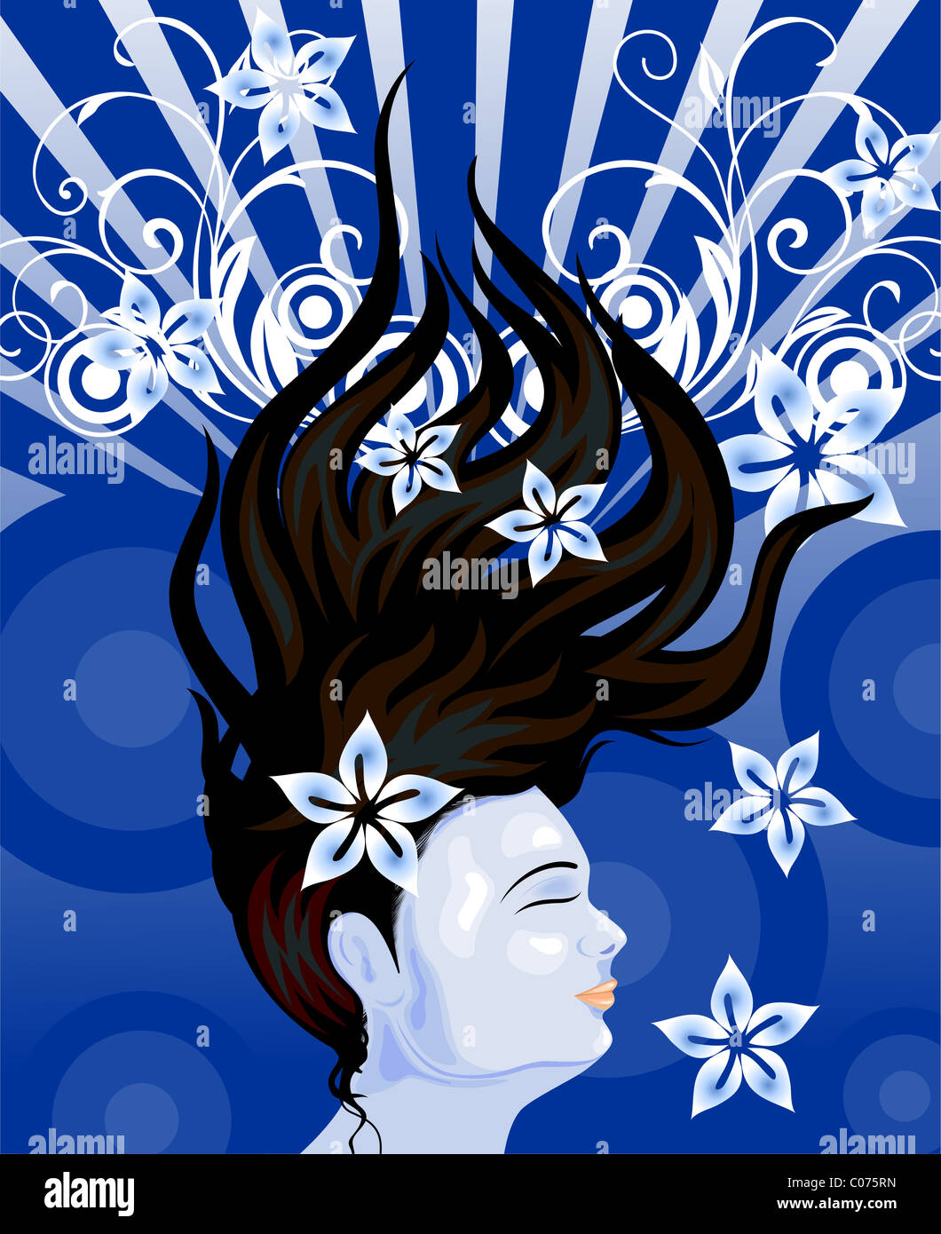 Digital image of a lady. The artist is feeling the beauty of the lady ...