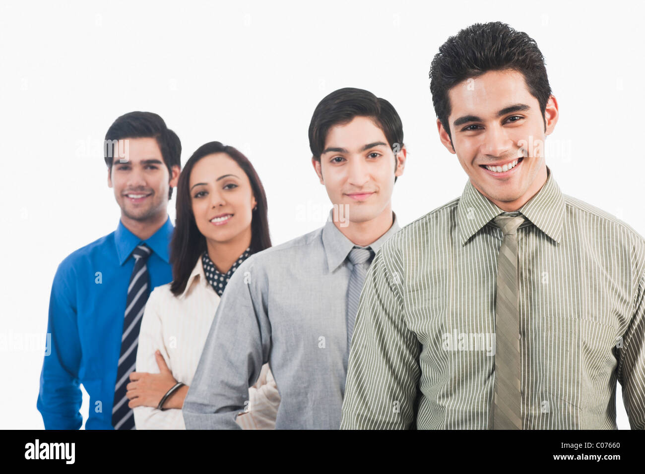 Portrait of business executives smiling Stock Photo - Alamy