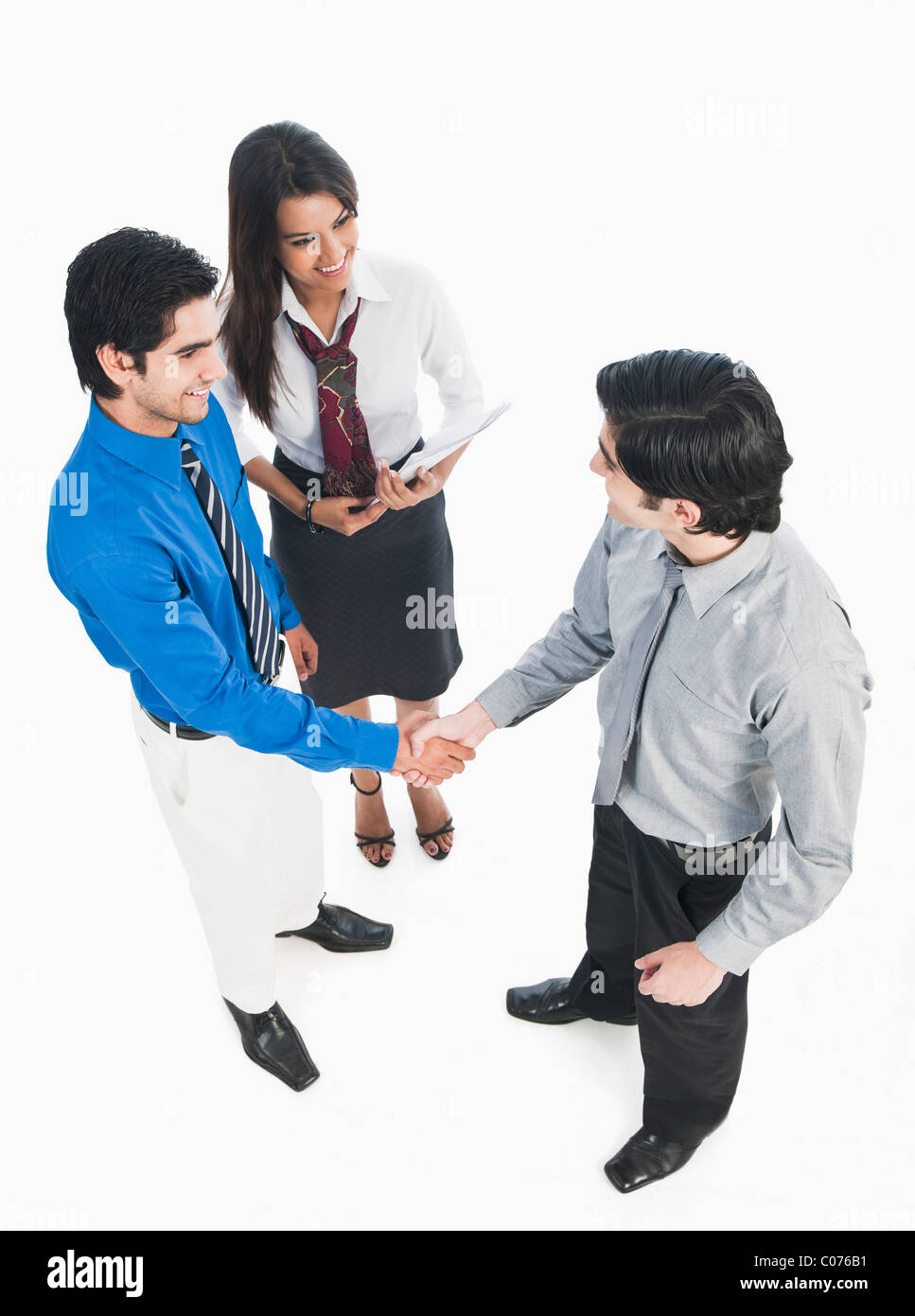 Indian shaking hands Cut Out Stock Images & Pictures - Alamy