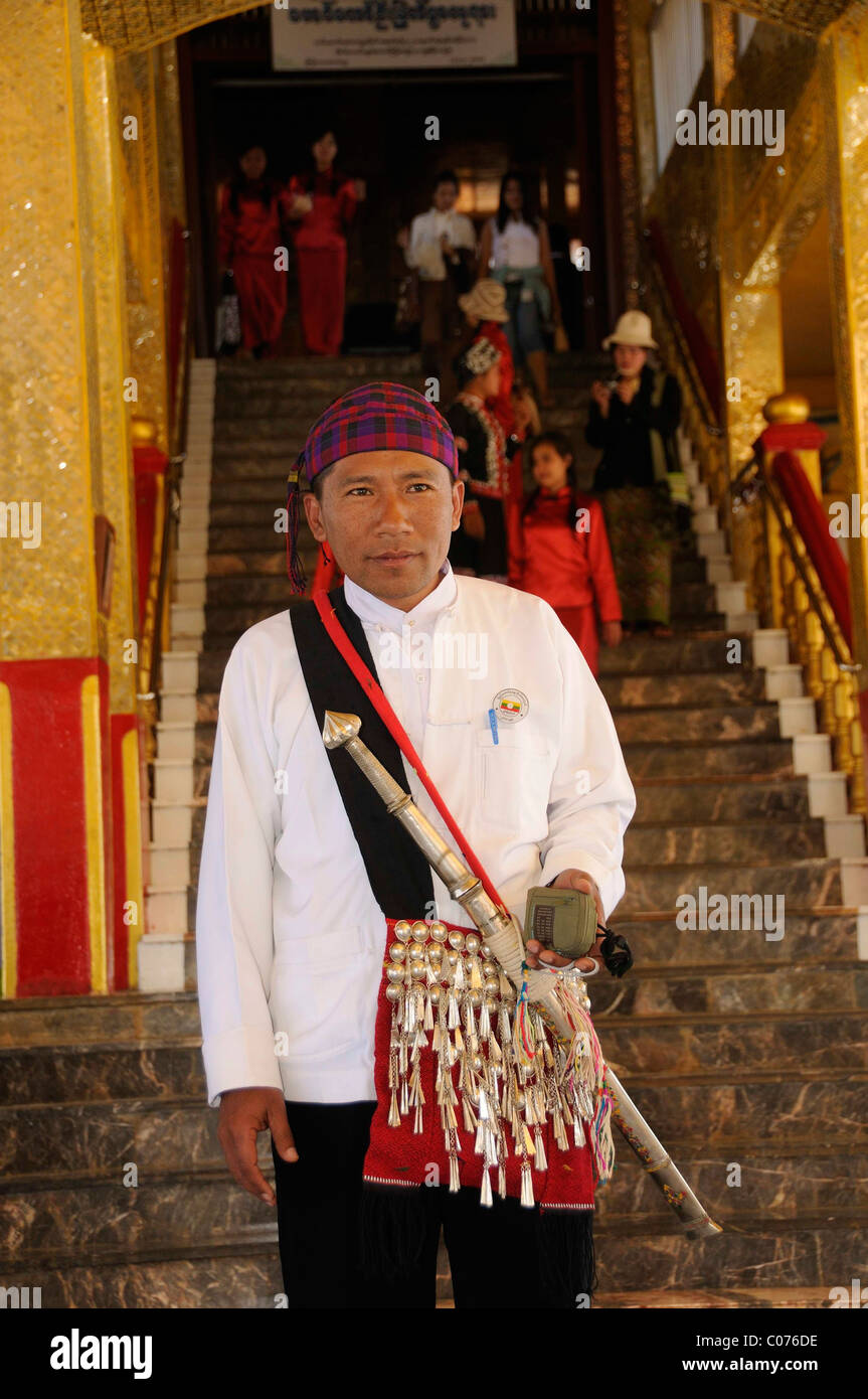 Man in traditional costume, Myanmar, Burma, Southeast Asia, Asia Stock ...