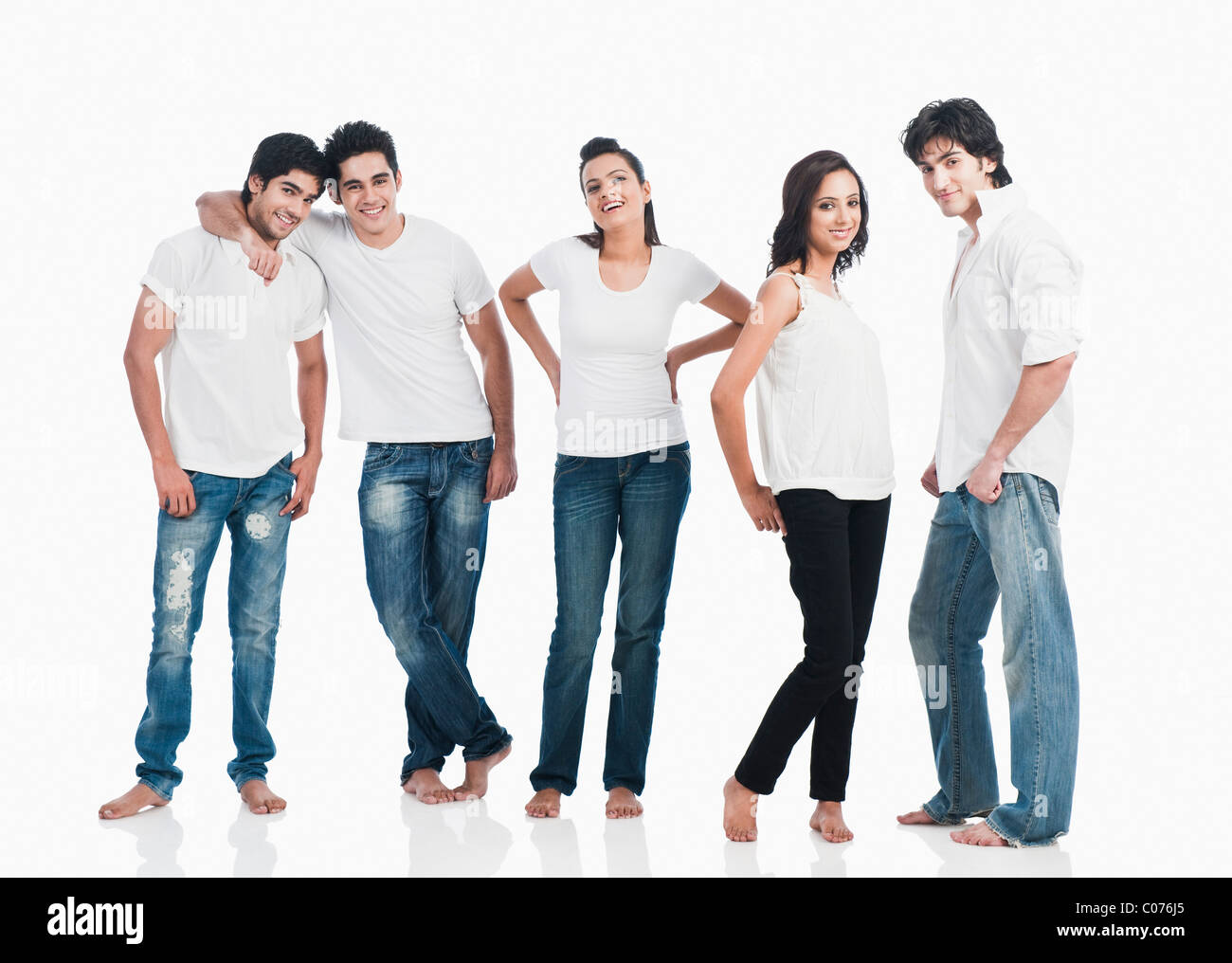 Group of friends posing Stock Photo - Alamy