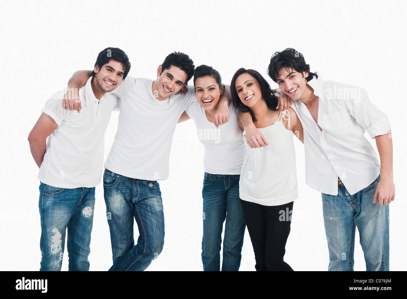 Group of friends smiling together Stock Photo - Alamy