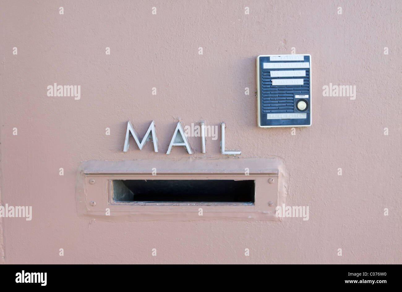 An American Mail Box and Speaker Intercom in San Antonio Texas Stock ...