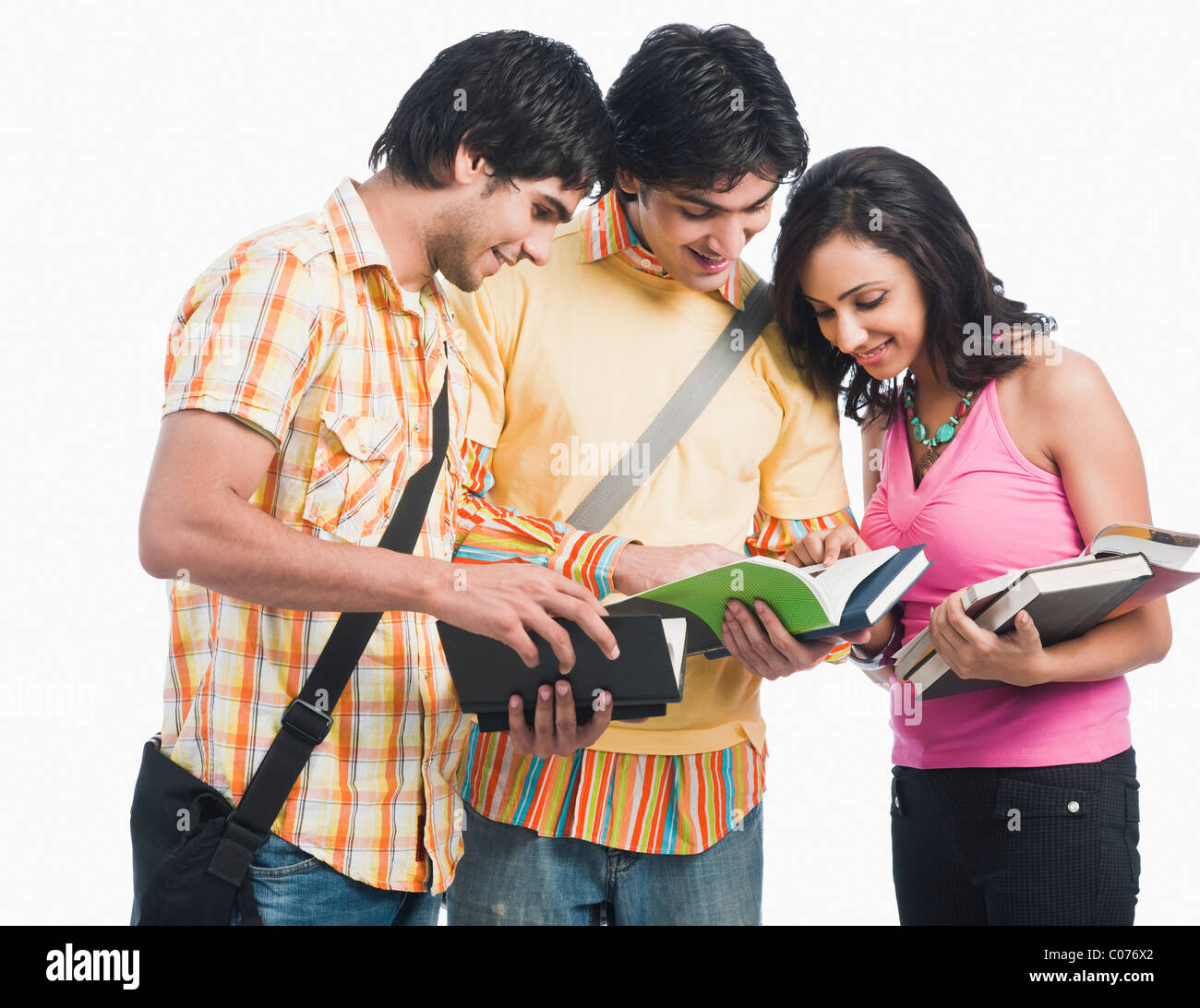 College students reading books Stock Photo - Alamy