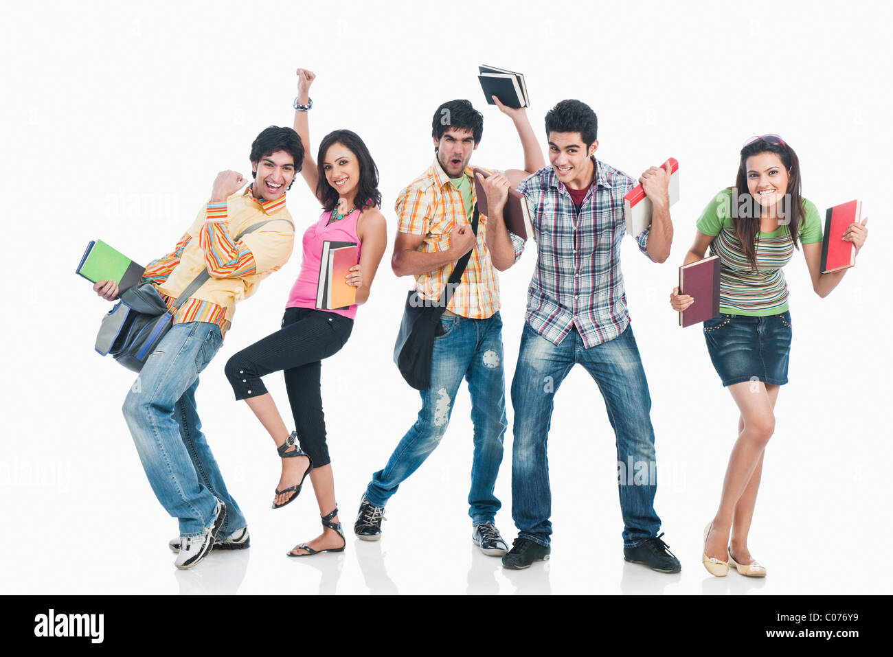 Indian college students dancing Cut Out Stock Images & Pictures - Alamy