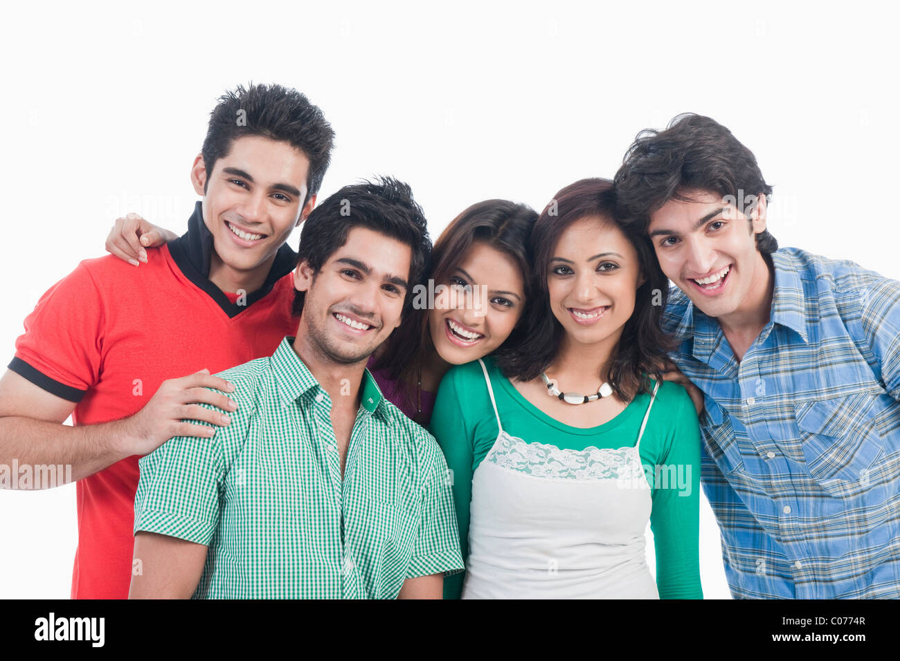 Group of friends smiling together Stock Photo - Alamy