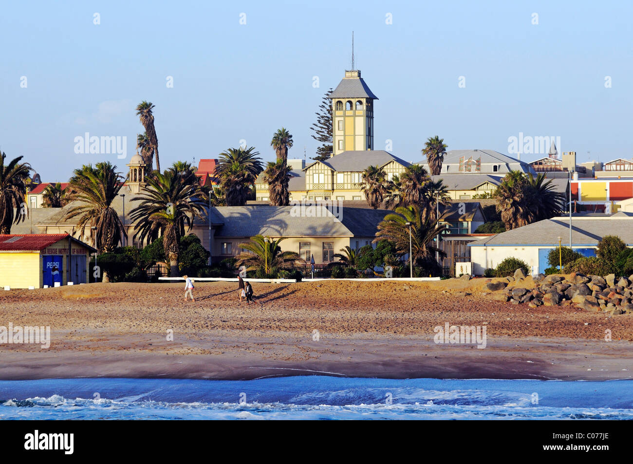 Woermann building with Woermann Tower and Atlantic beach, architecture ...