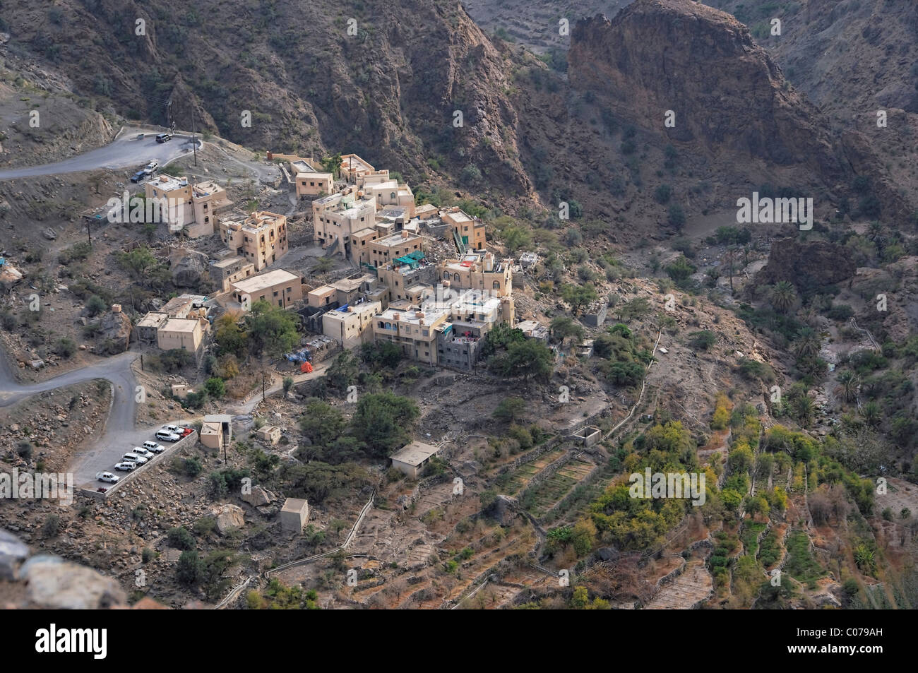 Village on the Sayq Plateau, Oman, Middle East Stock Photo - Alamy