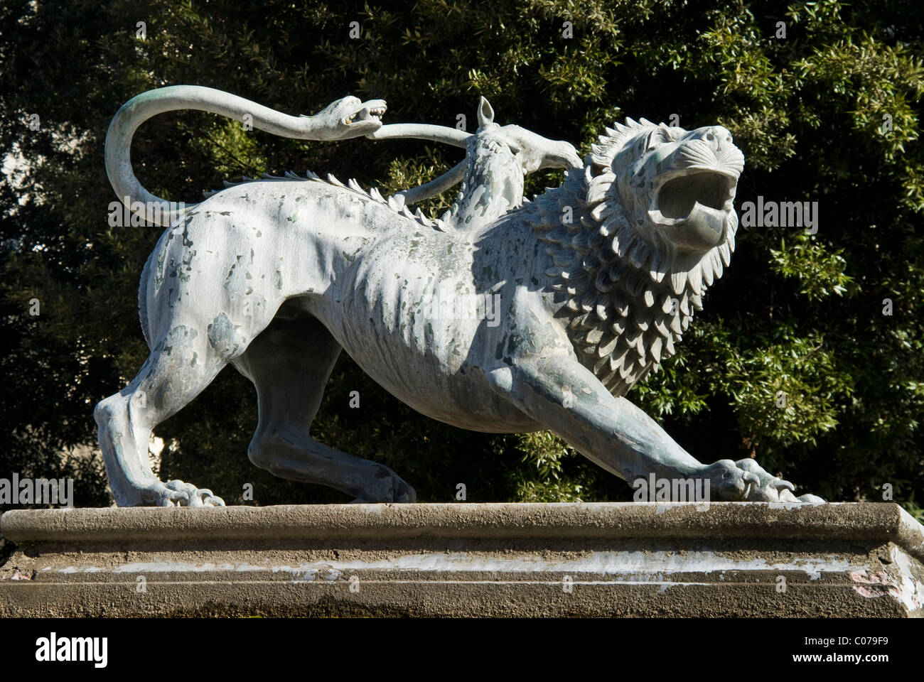 Copy of the Etruscan Chimera (Chimaera) of Arezzo, Etruscan Bronze ...