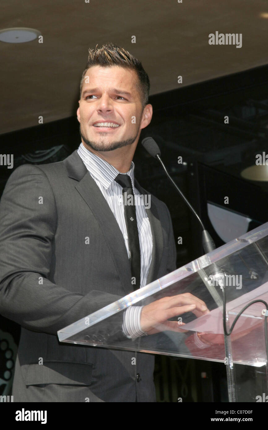 Ricky Martin is honoured with the 2,351th star on the Hollywood Walk of ...