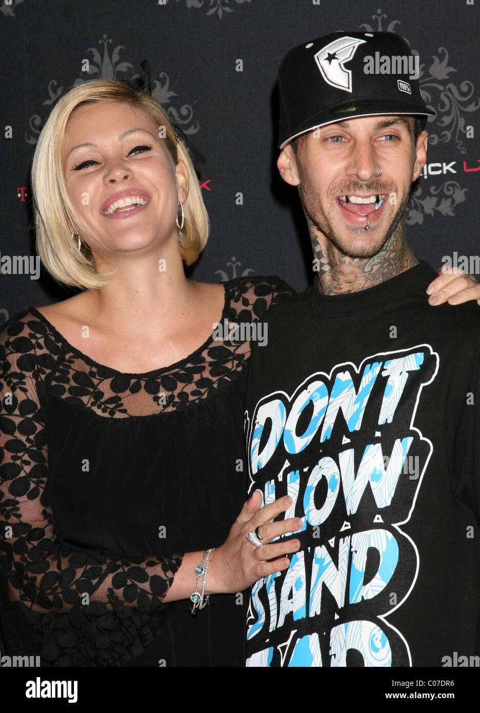 Shanna Moakler and Travis Barker T-Mobile Sidekick LX Launch Event held ...