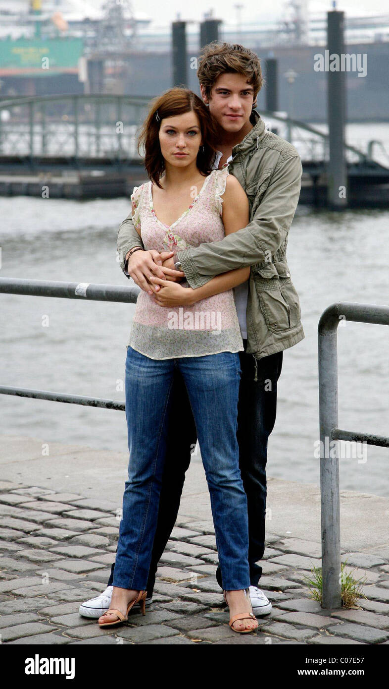 Sylta Fee Wegmann Philipp Danne Photocall On The Set Of German Tv