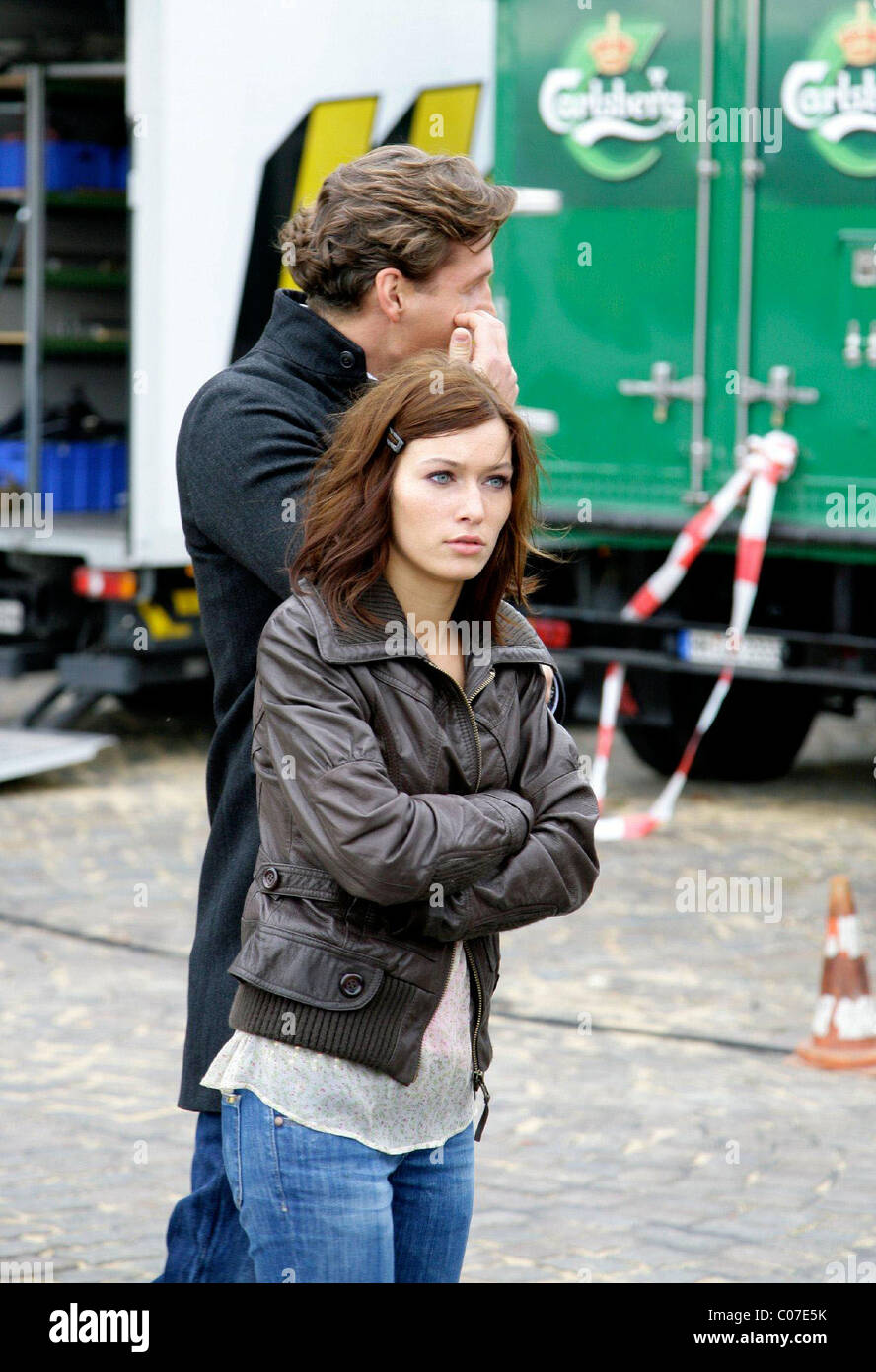 Sylta Fee Wegmann,Thomas Heinze, Photocall on the set of German TV ...