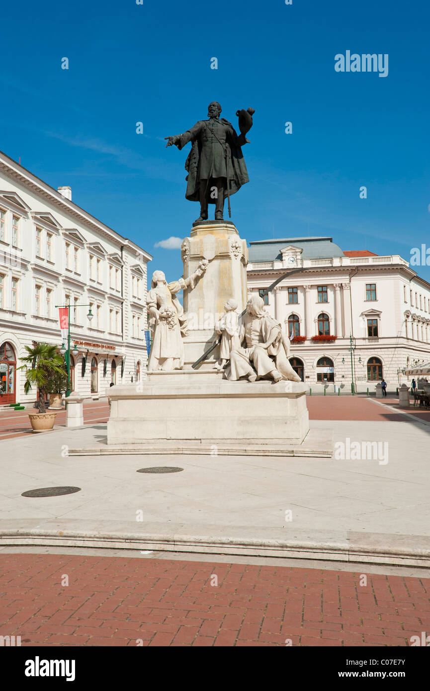 Lajos Kosuth, Klauzal ter, Klaus square, Szeged, Hungary, Europe Stock ...