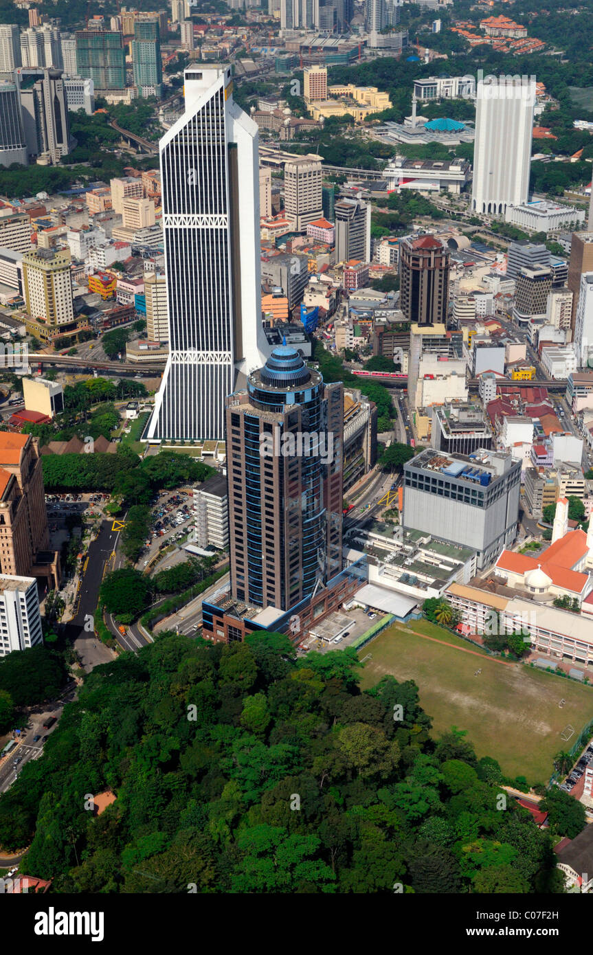 central business district CBD viewed from city skyline skyscrapers ...