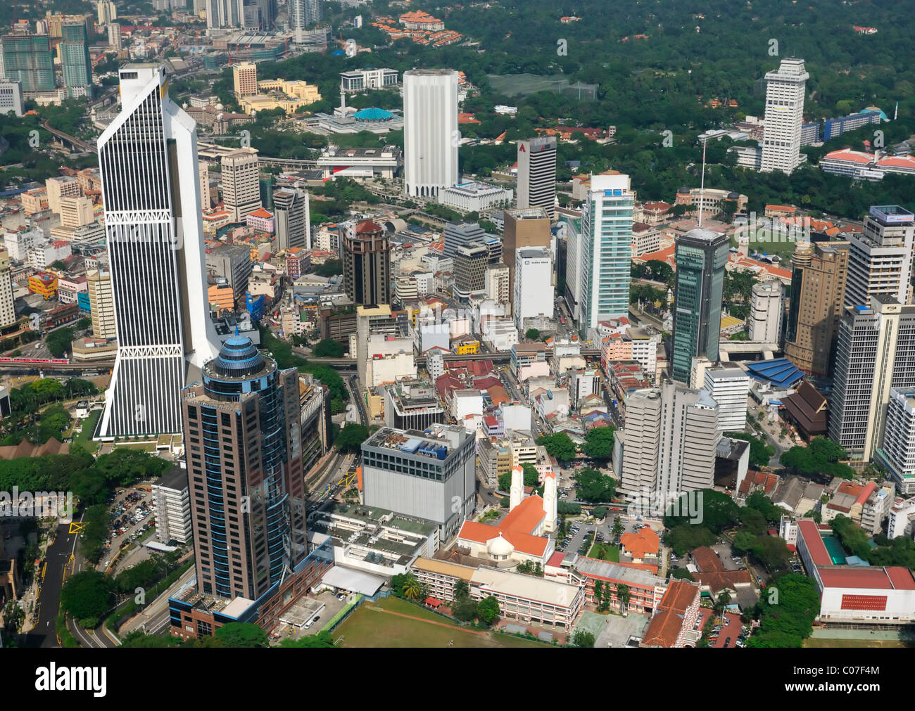 central business district CBD viewed from city skyline skyscrapers ...