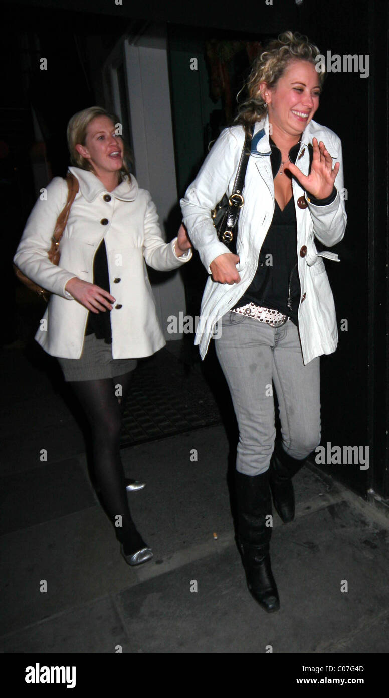 Holly Branson leaving Raffles nightclub with a friend London, England ...