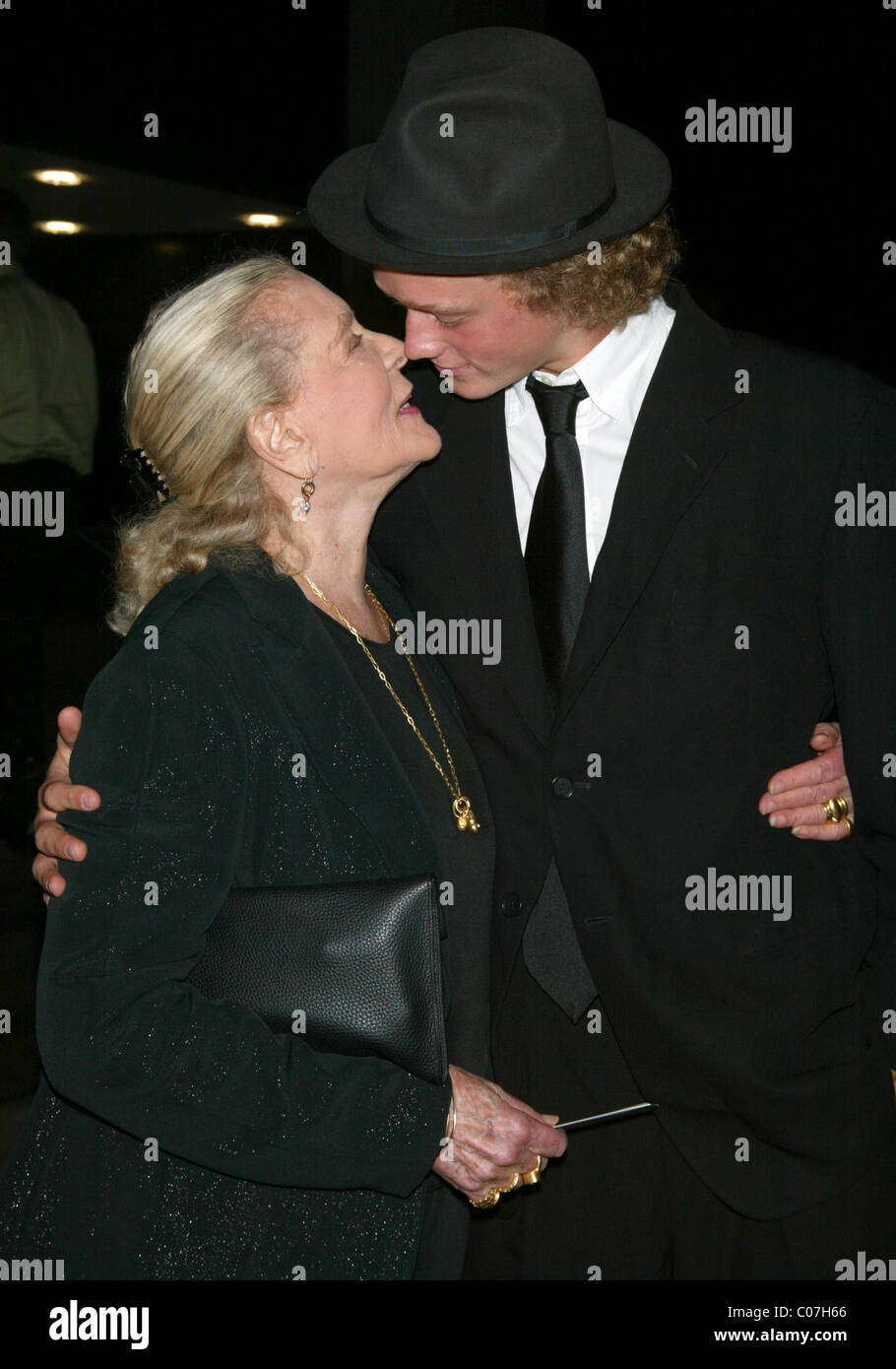 Lauren Bacall and her grandson Jasper Robards Opening night of the ...