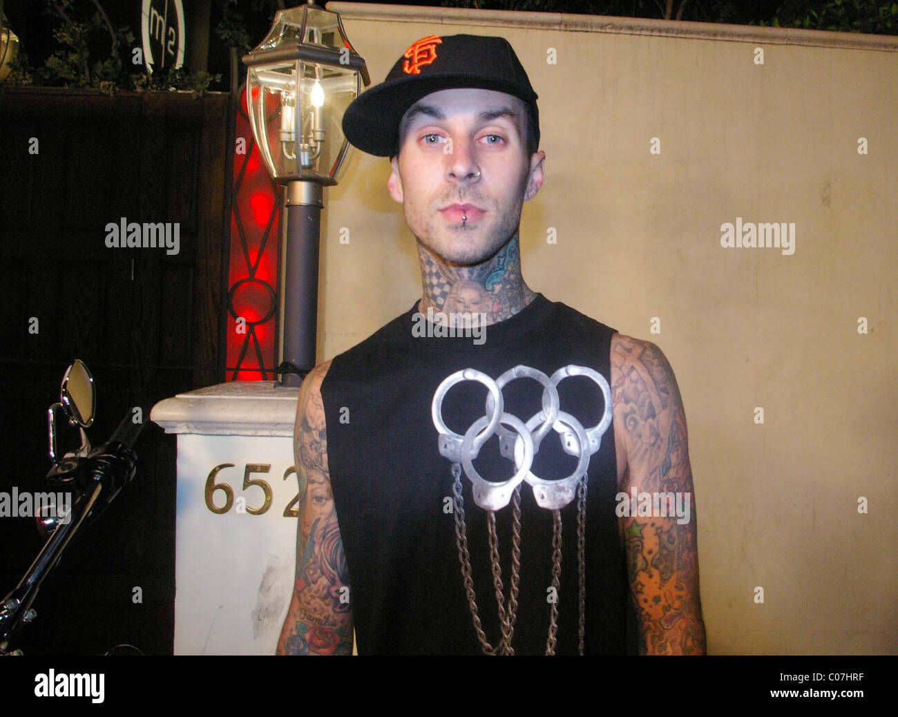 Travis Barker outside Boulevard 3 at a party sponsored by Complex ...