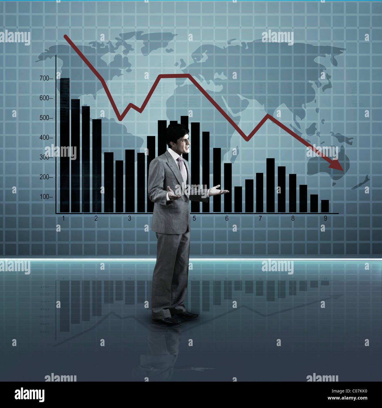 Man in suit standing indian graph hi-res stock photography and images ...