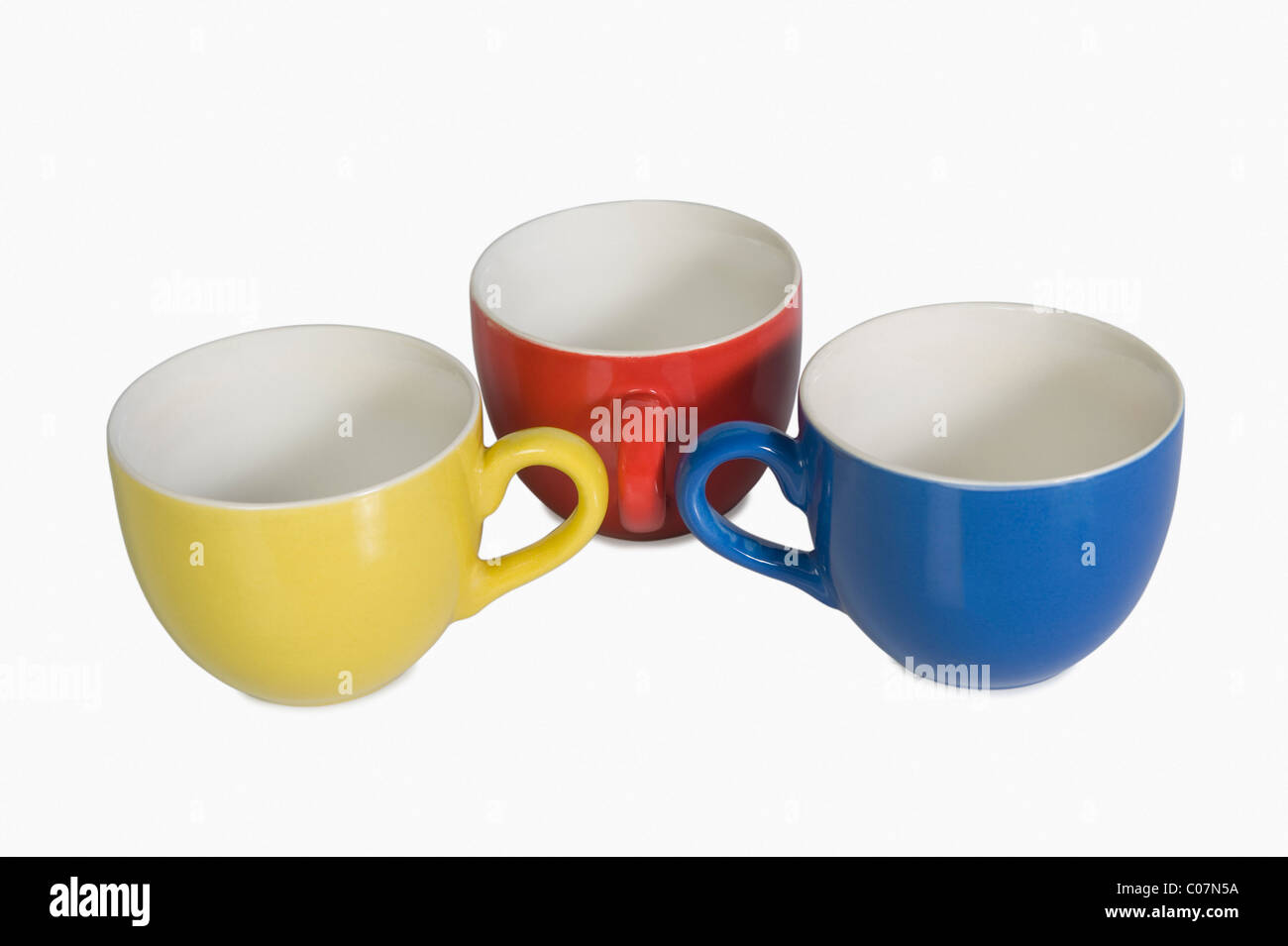 Close-up of colorful tea cups Stock Photo - Alamy