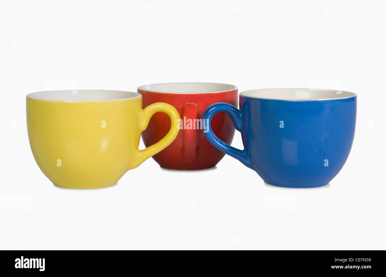 Close-up of colorful tea cups Stock Photo - Alamy