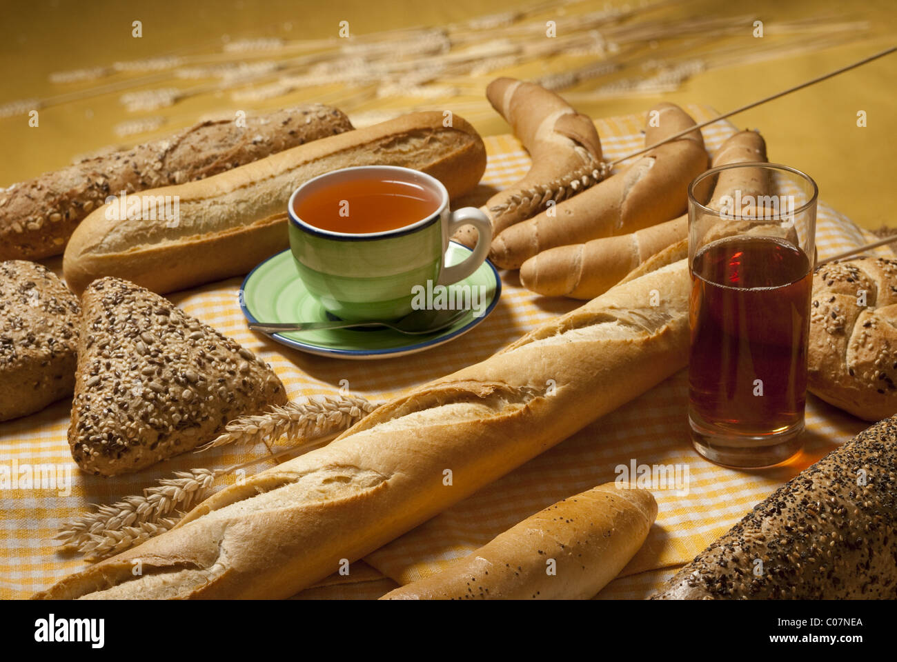 tea with bread Stock Photo - Alamy