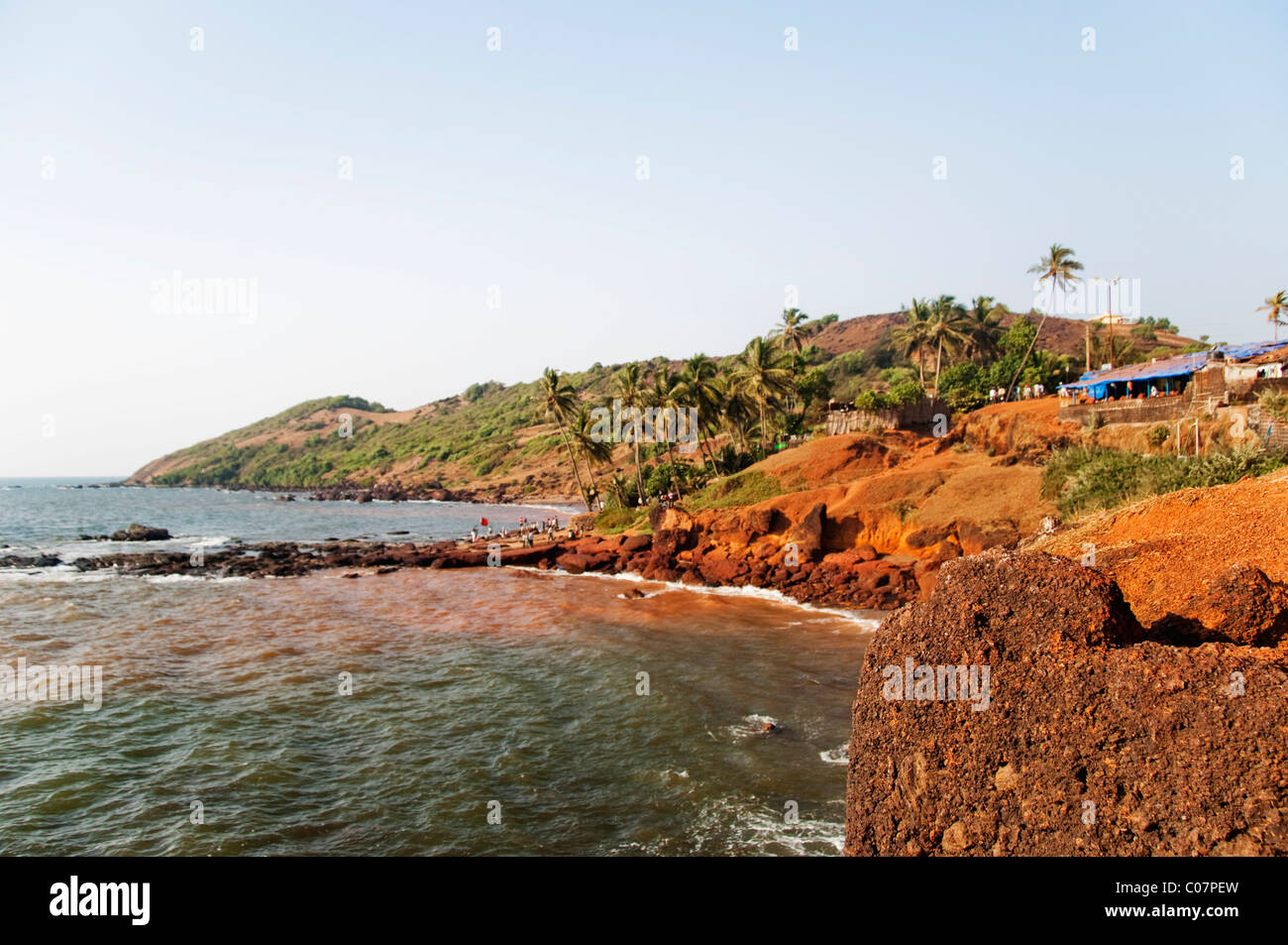Rock formations on the coast, Goa, India Stock Photo - Alamy