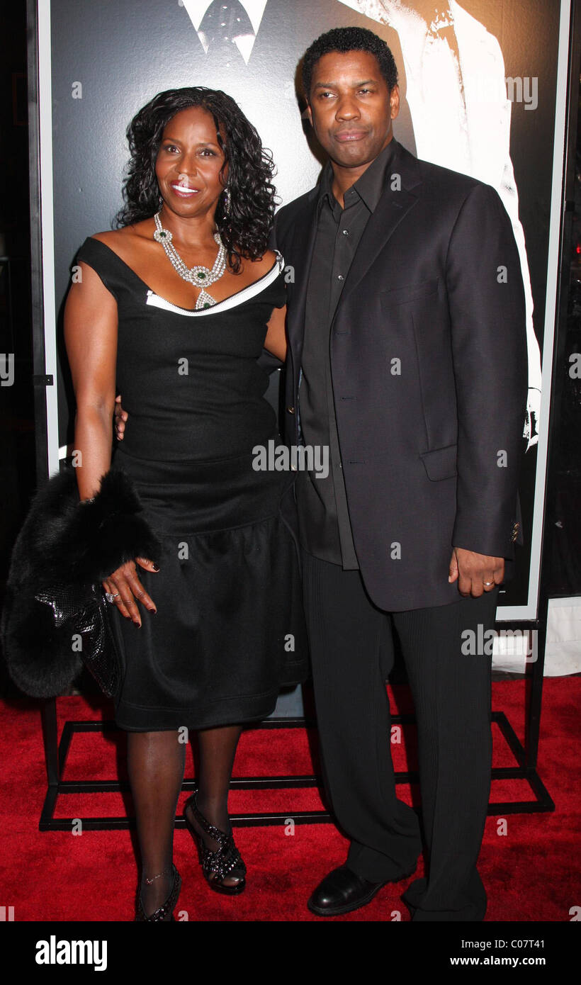 Pauletta Pearson and Denzel Washington New York Premiere of 'American ...