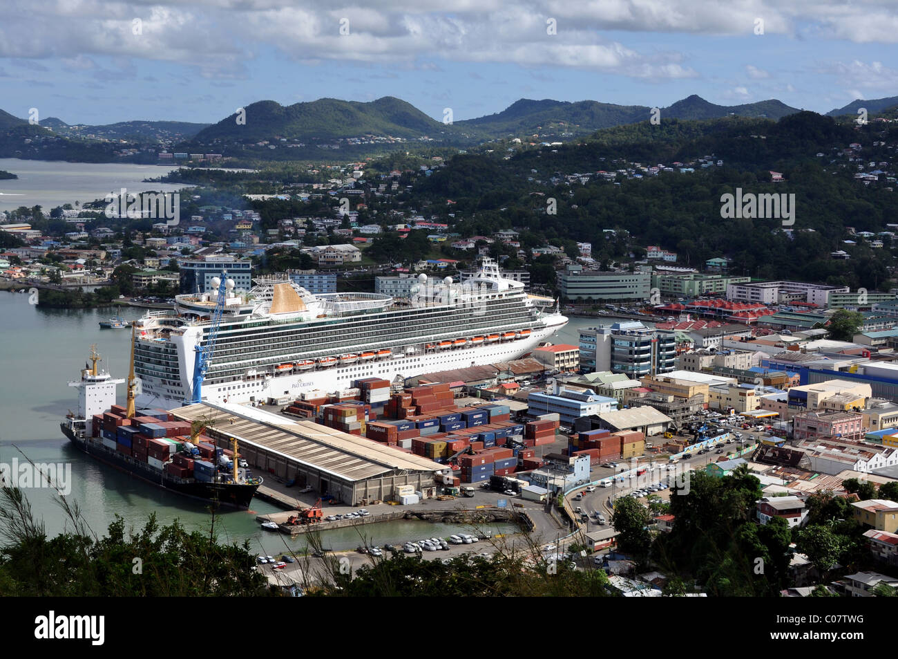 The Harbour at Castries St Lucia Caribbean Stock Photo - Alamy