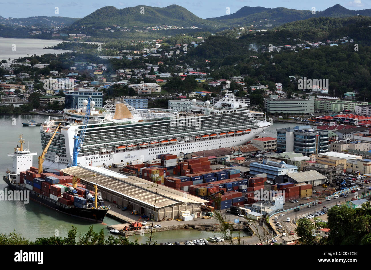 The Harbour at Castries St Lucia Caribbean Stock Photo - Alamy