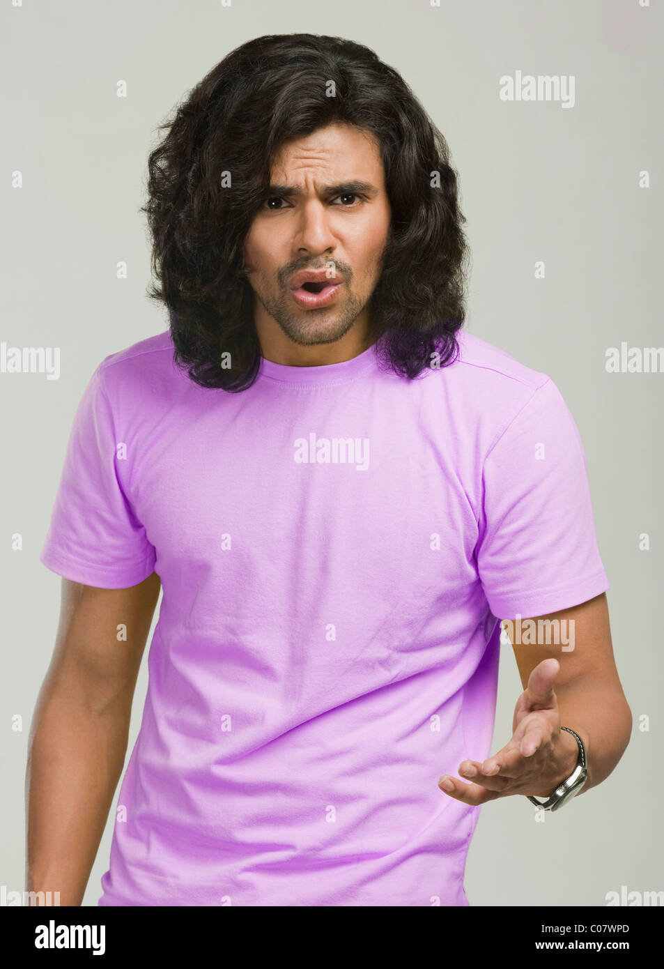 Portrait of a man looking serious Stock Photo - Alamy