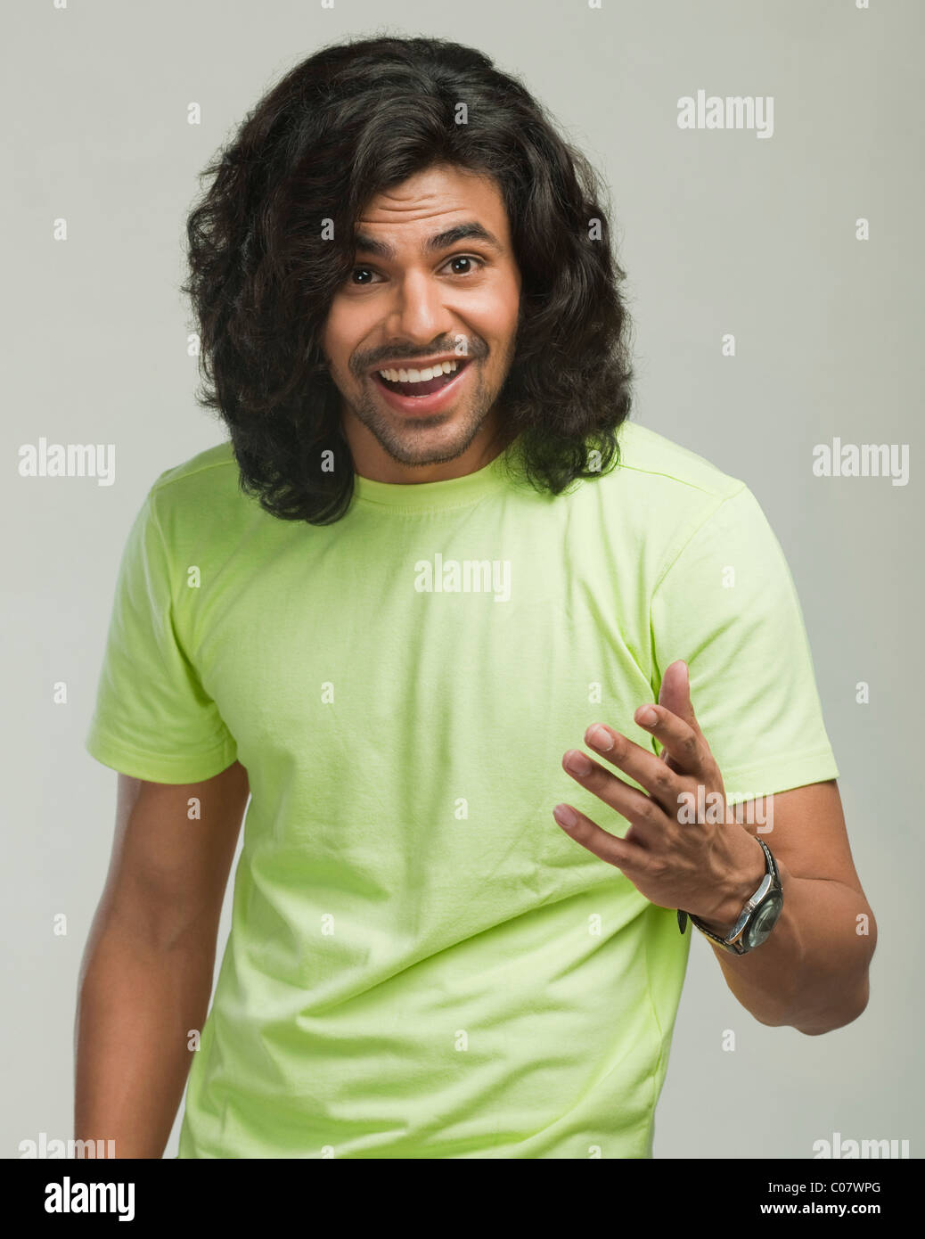 Portrait of a man gesturing Stock Photo - Alamy