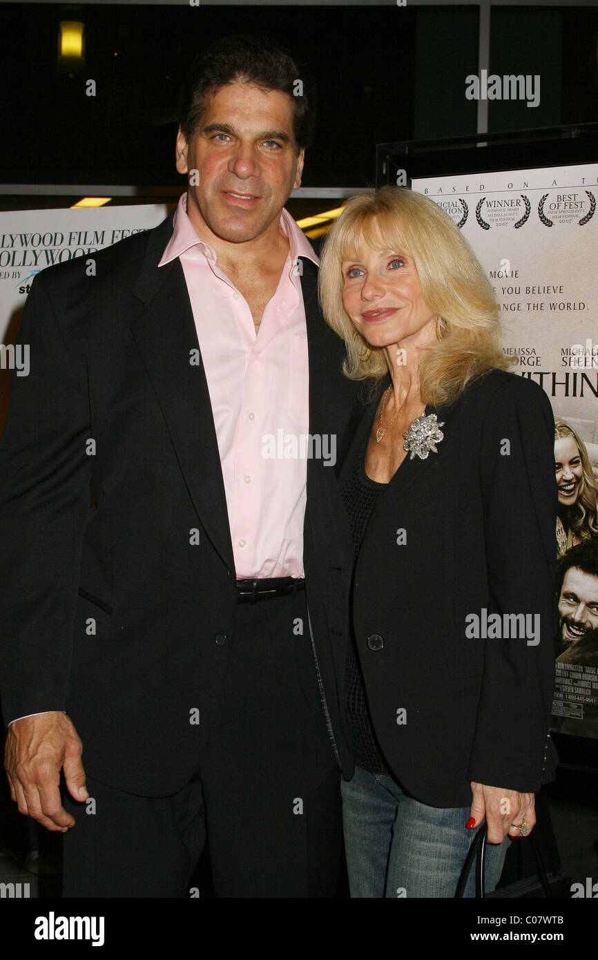 Lou Ferrigno and wife carla Green Music Within Premiere - Arrivals held ...