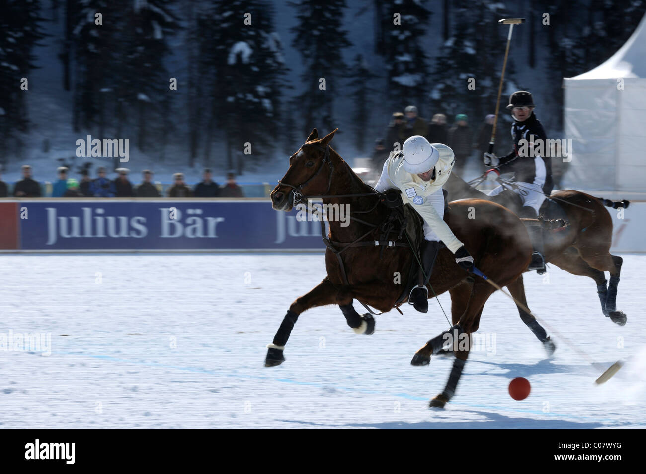 Polo players chasing the ball, Pablo Jauretche from Team Maserati ...