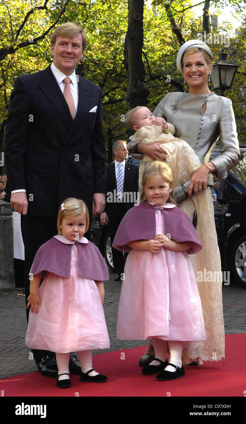 Prince Willem Alexander, Princess Maxima and their children Alexia ...