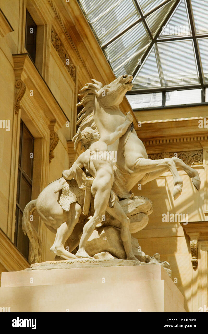 Statue in a museum, Musee du Louvre, Paris, France Stock Photo - Alamy