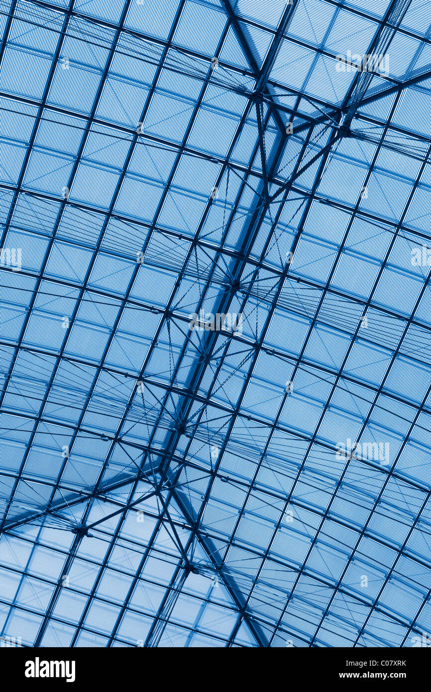 Structure frames of a pyramid, Louvre Pyramid, Musee du Louvre, Paris ...