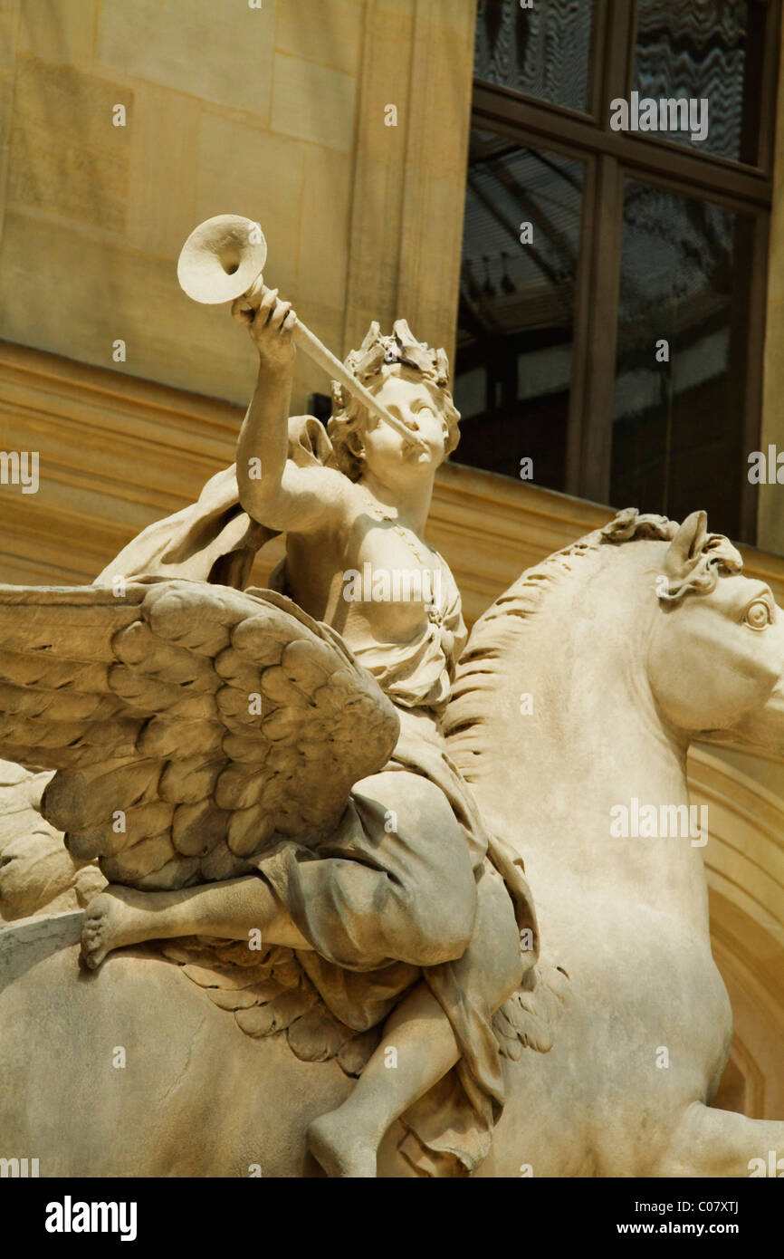 Statue in a museum, Musee du Louvre, Paris, France Stock Photo - Alamy