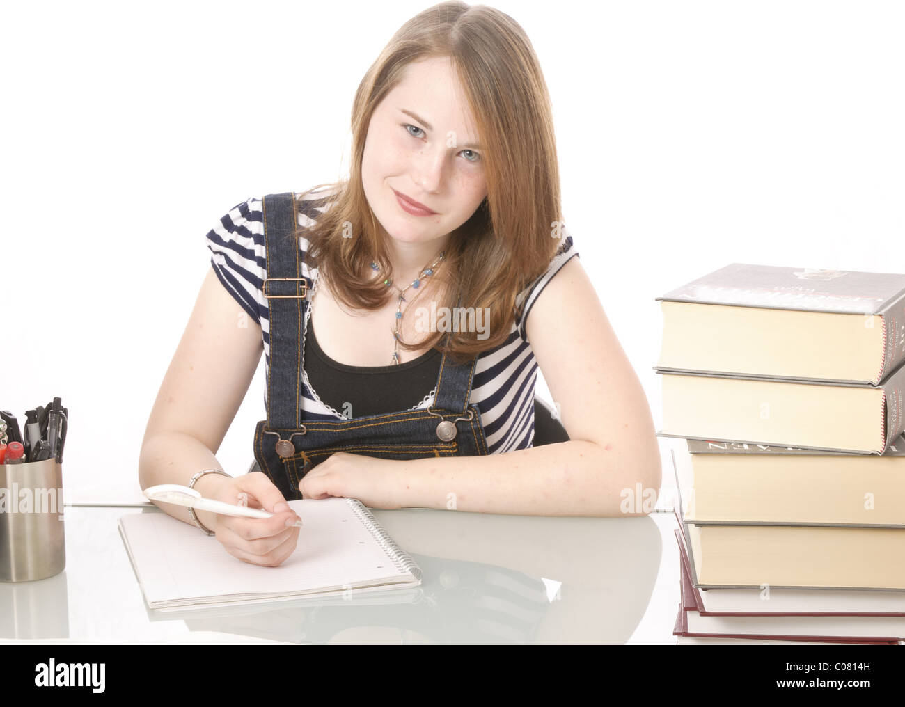 Student with homework Stock Photo - Alamy