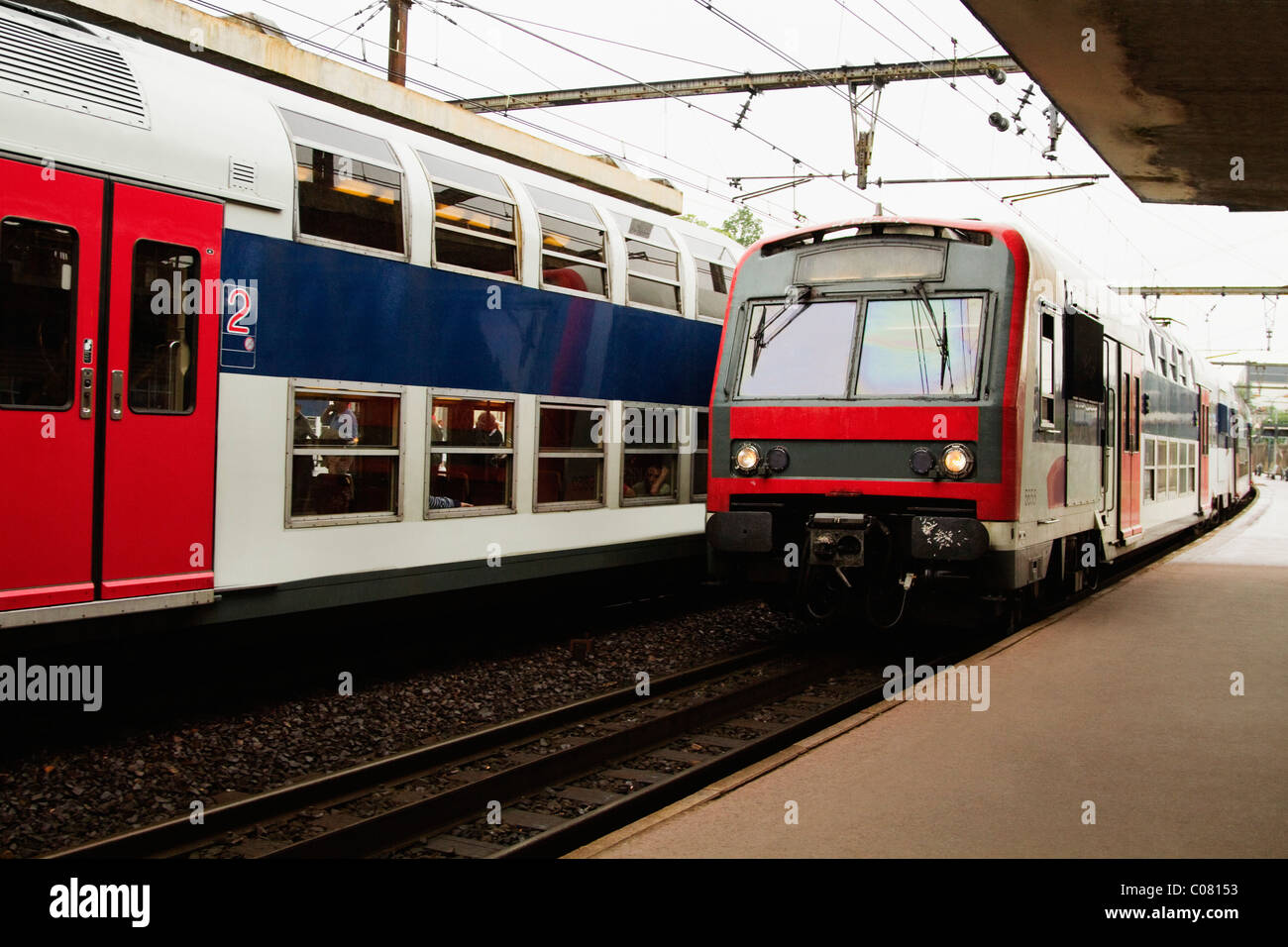 Trains at a station, Paris, France Stock Photo - Alamy