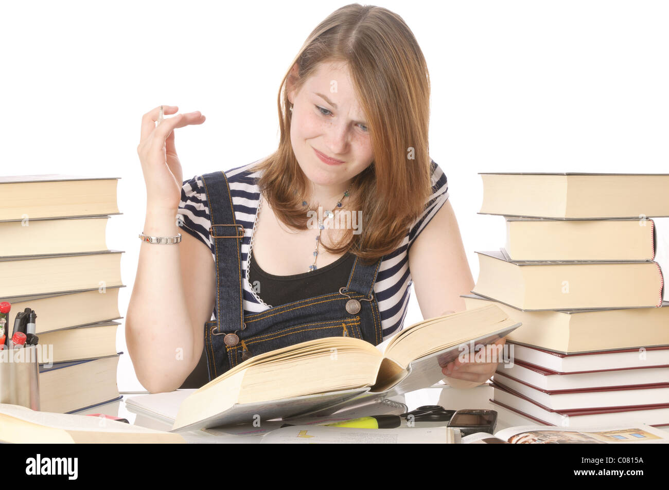 Student with homework Stock Photo - Alamy