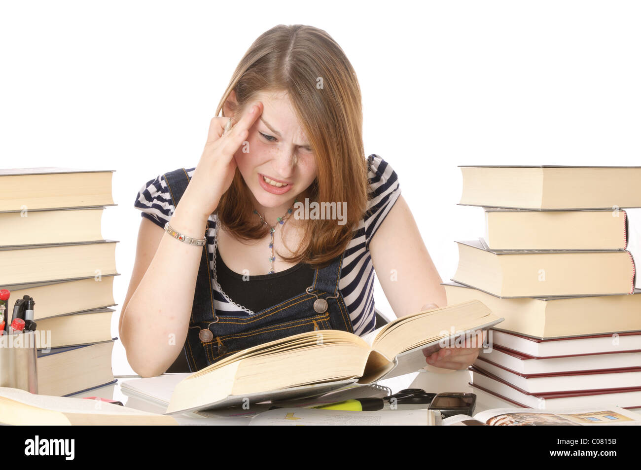 Student with homework Stock Photo - Alamy