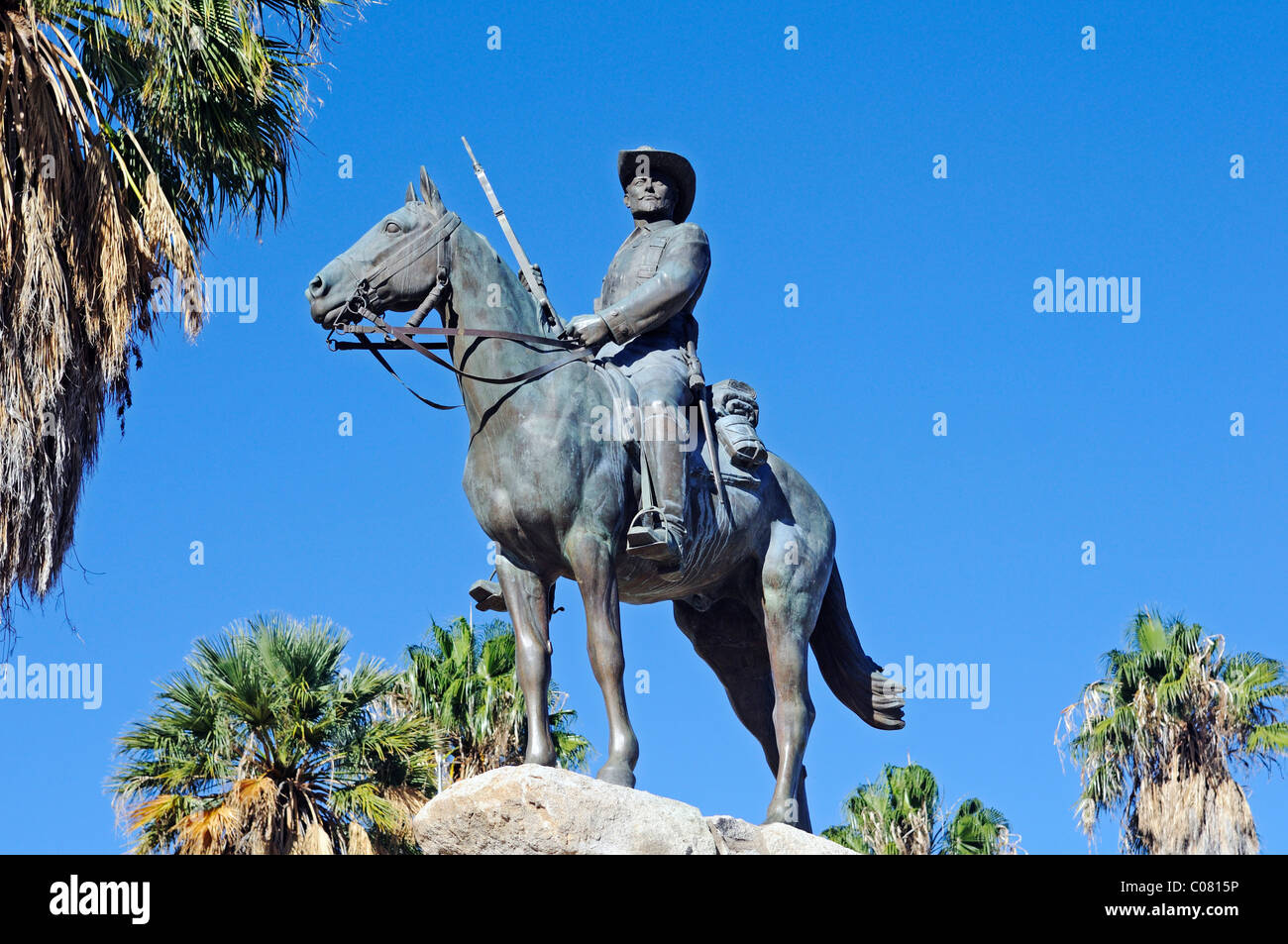 Equestrian statue after its relocation in 2010, landmark, located in ...