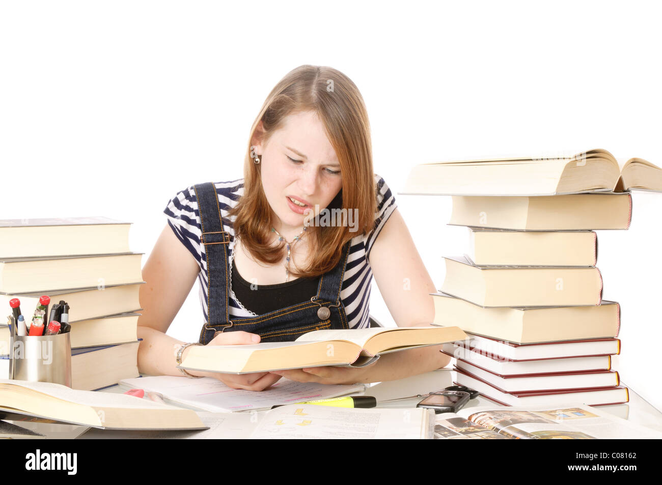 Student with homework Stock Photo - Alamy