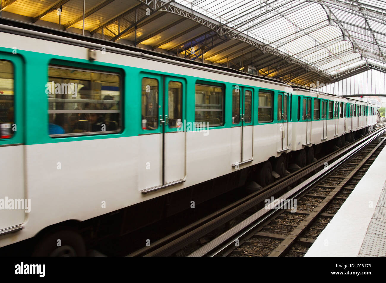 Train at a station, Paris, France Stock Photo - Alamy