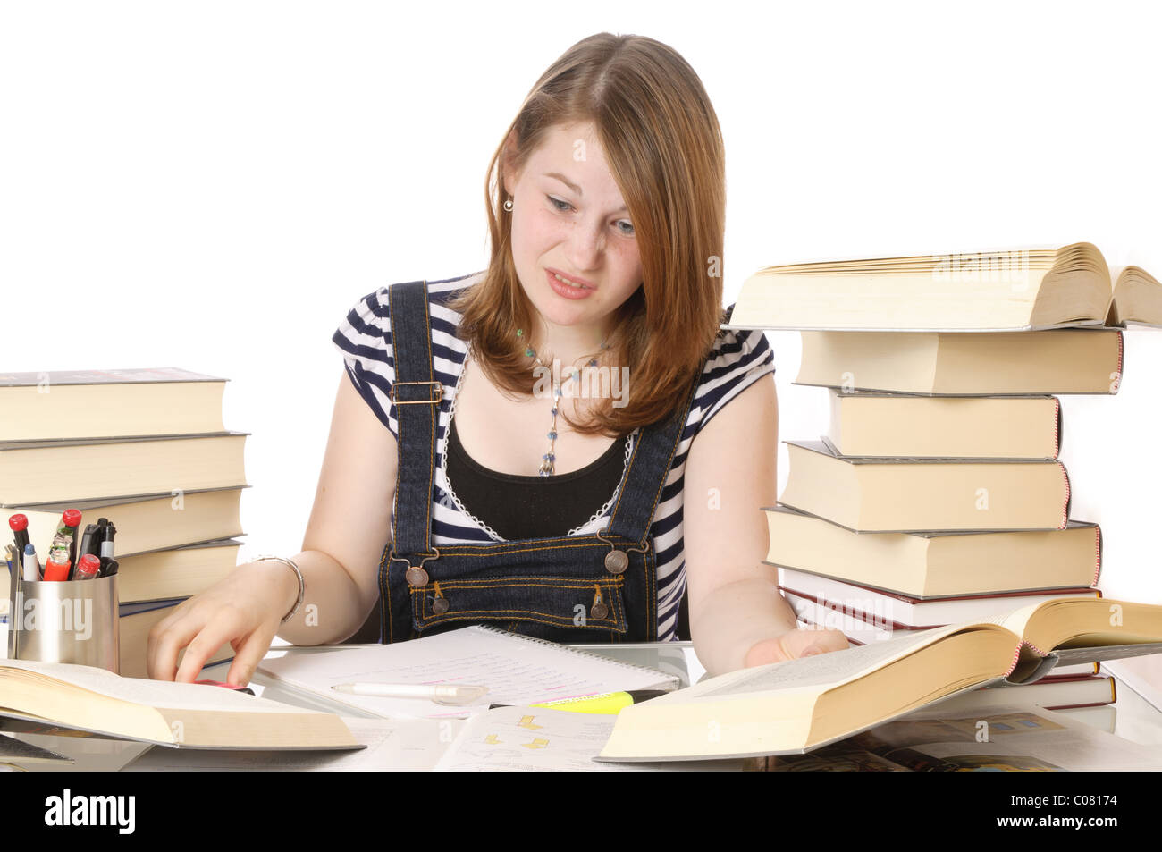 Student with homework Stock Photo - Alamy