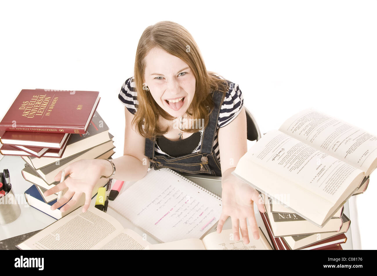Student with homework Stock Photo - Alamy